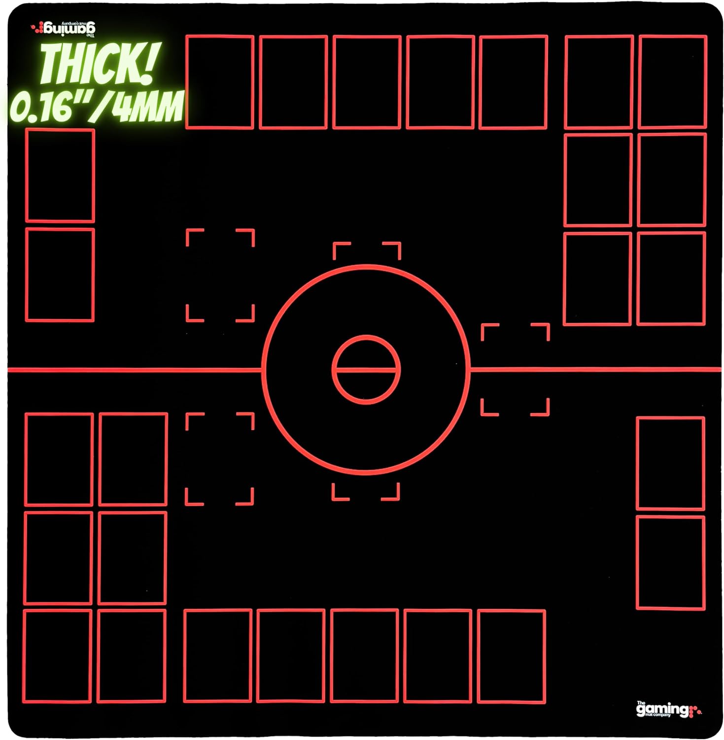 GMC Deluxe V2 Black & Red Pokemon Gaming Mat | Black & Red TCG Pokemon ...